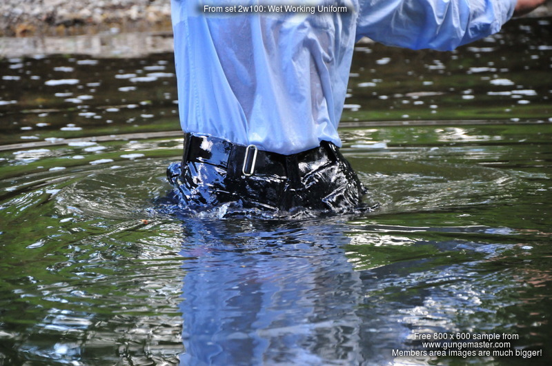 Wet Working Uniform - Friday takes a swim in her combats and shirt